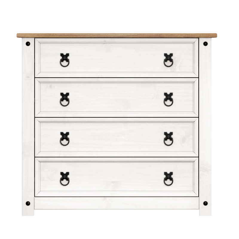 Corona White Small 4 Drawer Chest